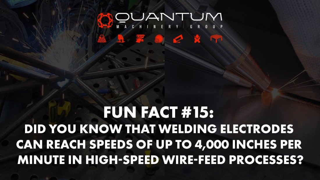 Fun Fact #15: Did you know that welding electrodes can reach speeds of ...