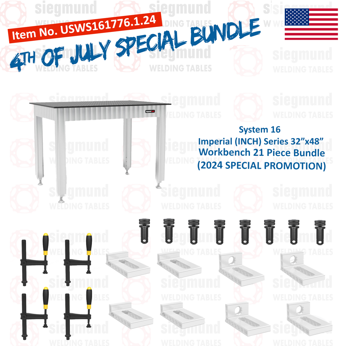 System 16 Imperial Series (INCH) Welding Tables and Fixturing Accessor ...